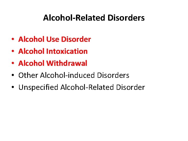 Substance abuse Alcohol Definition Its a mental disorder