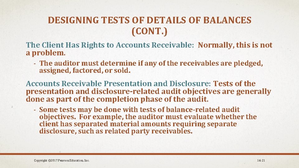 METHODOLOGY FOR DESIGNING TESTS OF DETAILS OF BALANCES