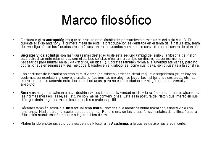 UNIDAD 1 PLATN Historia de la Filosofa 2