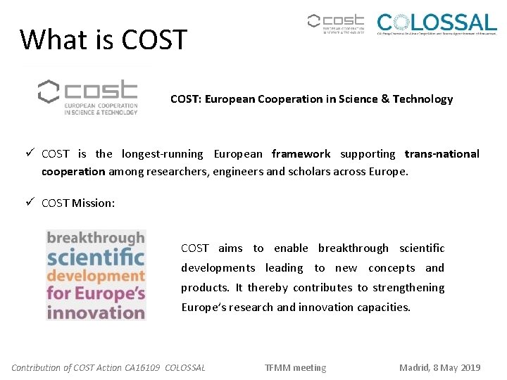 Contribution of COST Action CA 16109 Chemical OnLine