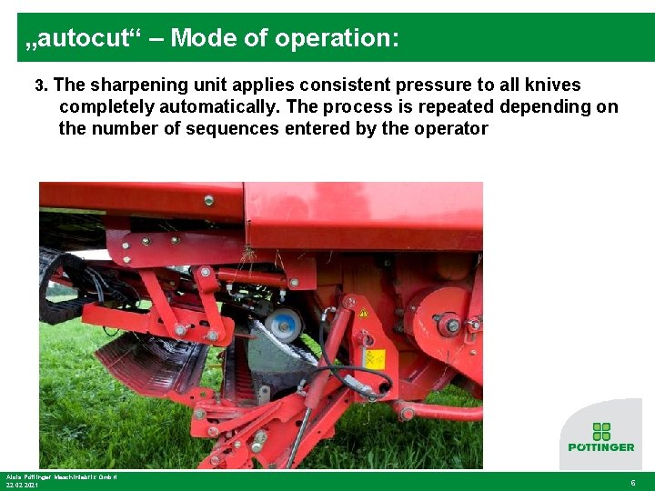 autocut fully automatic blade sharpening device for silage
