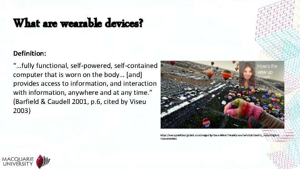 Wearable Technology A literature review Outline Background on