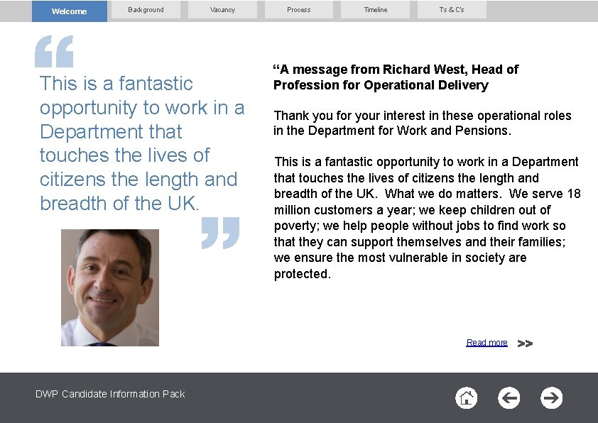 DWP Candidate Pack Job Role Executive Officer DWP