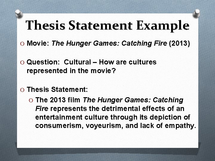 Movie Poster Gallery Walk O Objectives O I