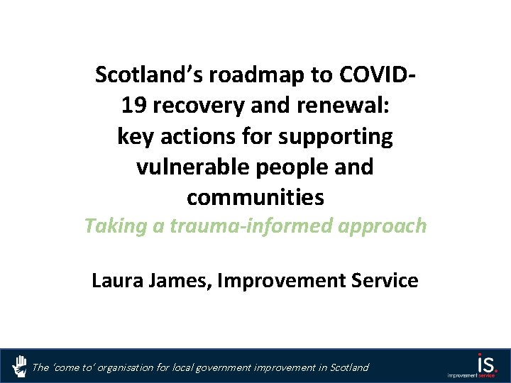 Scotlands roadmap to COVID 19 recovery and renewal