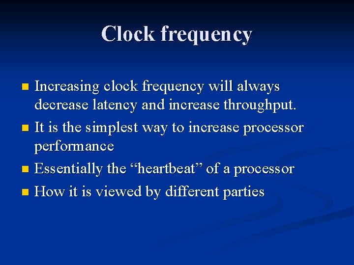 Chip Architectures Design Rationale By Joe Peric Rationale