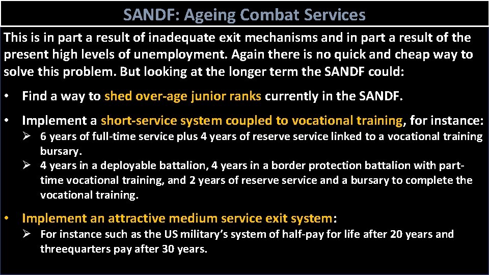 SANDF Force Design Defence planning is simple in
