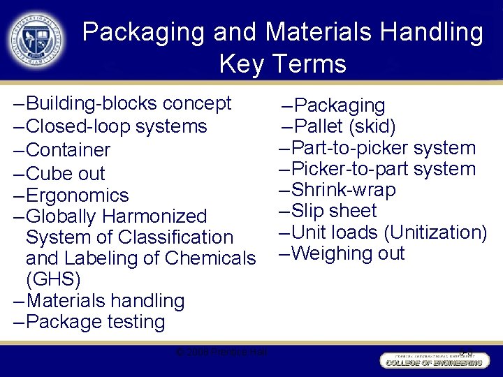 Chapter 11 Packaging and Materials Handling Learning Objectives
