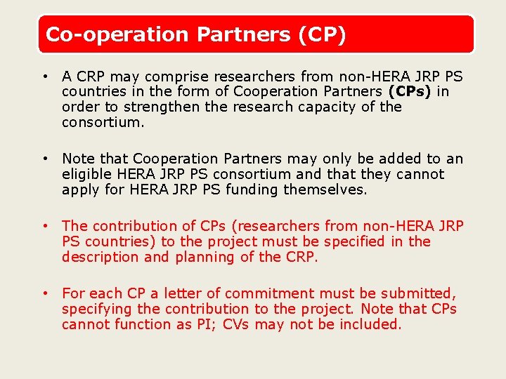 HERA Joint Research Programme Uses of the Past