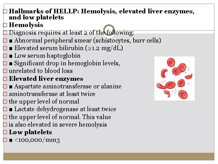 HELLP syndrome SBORNA MD PERINATOLGY DEP VALIEASR HOSPITAL