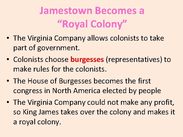 Roanoke and Jamestown Chapter 3 Lesson 1 EQ