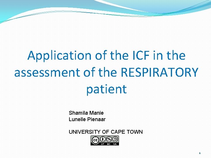 Application of the ICF in the assessment of
