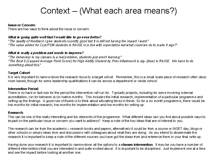Issue or Concern The 5 Minute Research Plan
