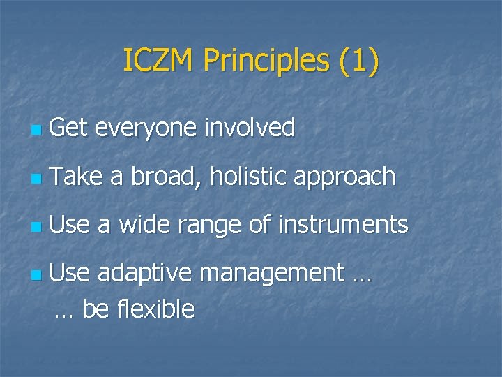 Sustainable Development and Integrated Coastal Zone Management dead