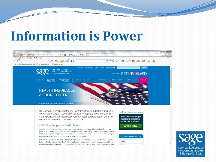SAGE and Health Strategies for LGBT Older Adults