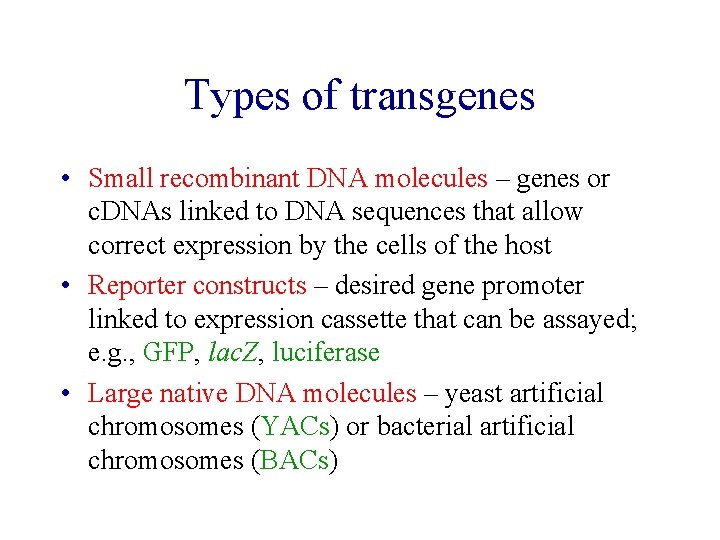 18 Transgenic Models Approaches Used in the Analysis