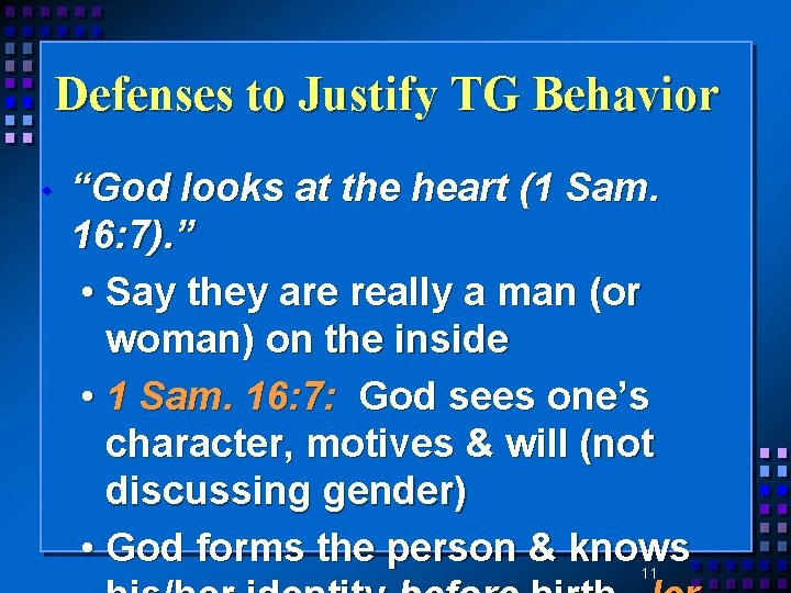 What does the Bible say about being Transgender