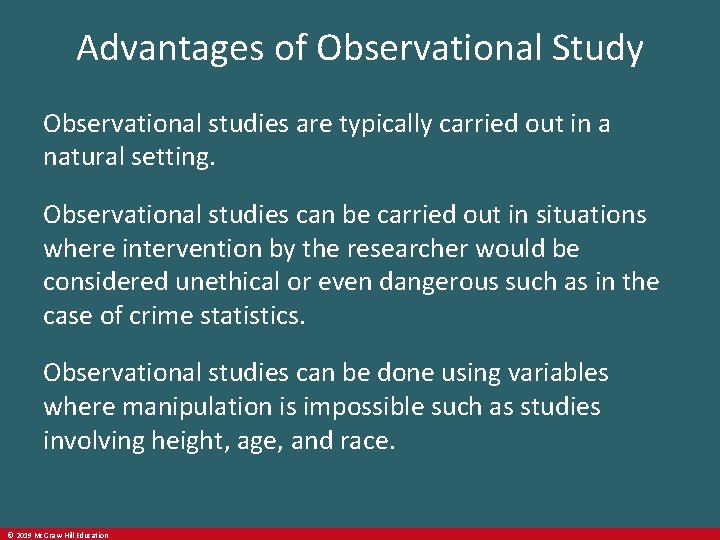 ELEMENTARY STATISTICS BLUMAN Experimental Design 2019 Mc GrawHill
