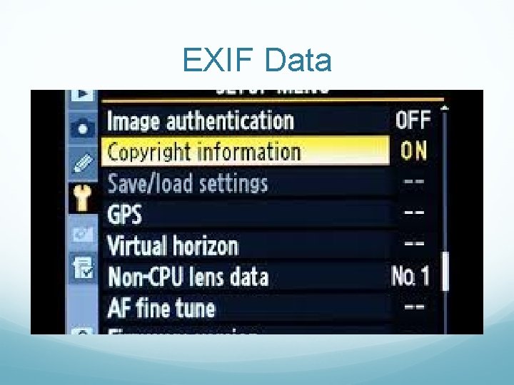 Microfocus Adjustment EXIF Data Background What is it