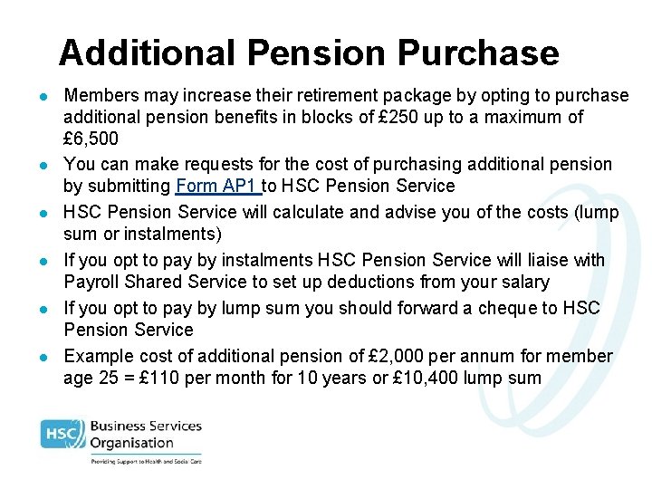 HSC Pension Service New Scheme Members Introductions John