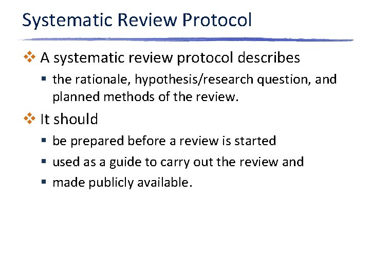 Research Methods Project Management Systematic review as a