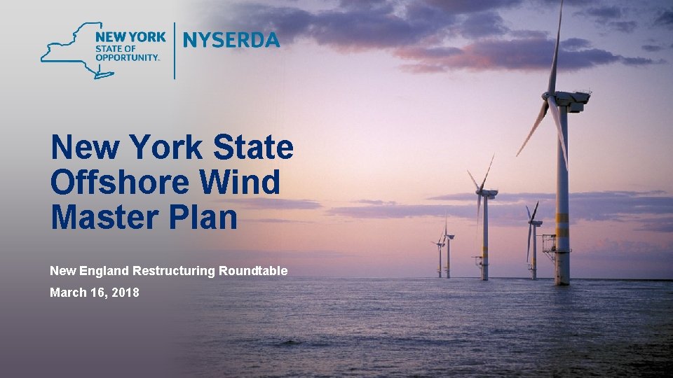 New York State Offshore Wind Master Plan New