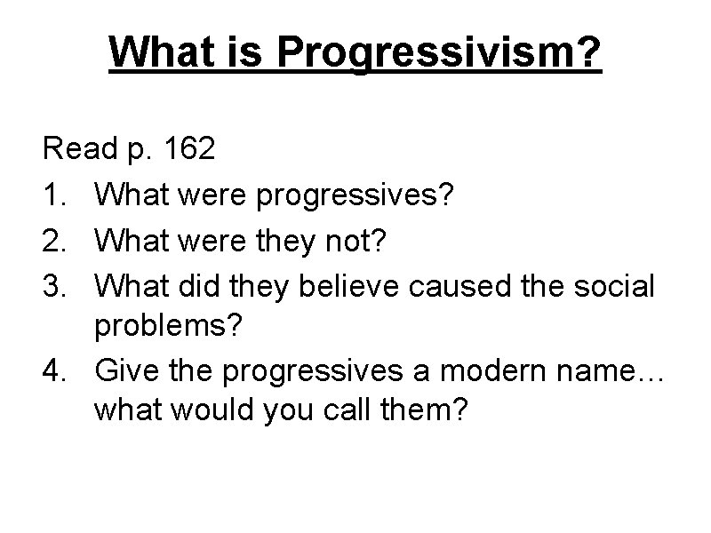 UNIT 5 PROGRESSIVE MOVEMENT LESSON 1 Roots of