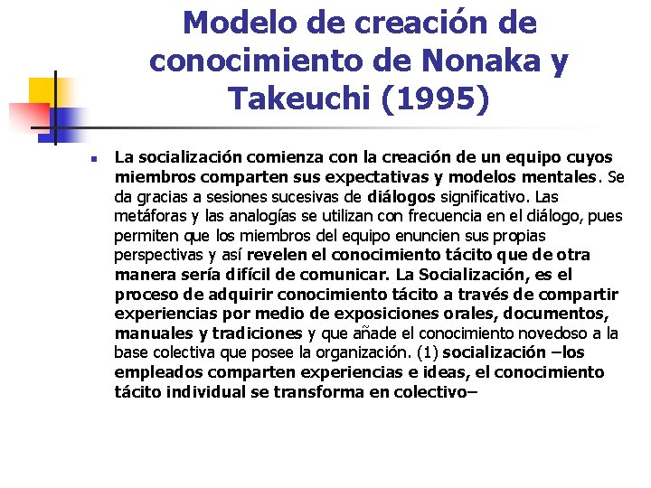 Modelos de Gestin del Conocimiento La esencia del