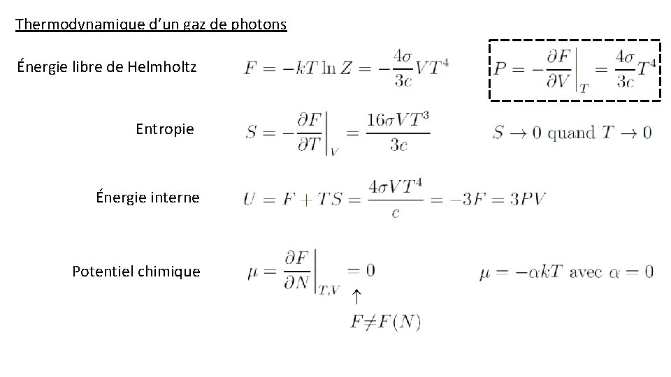Chapitre 4 Thermodynamique de gaz parfaits de BoseEinstein