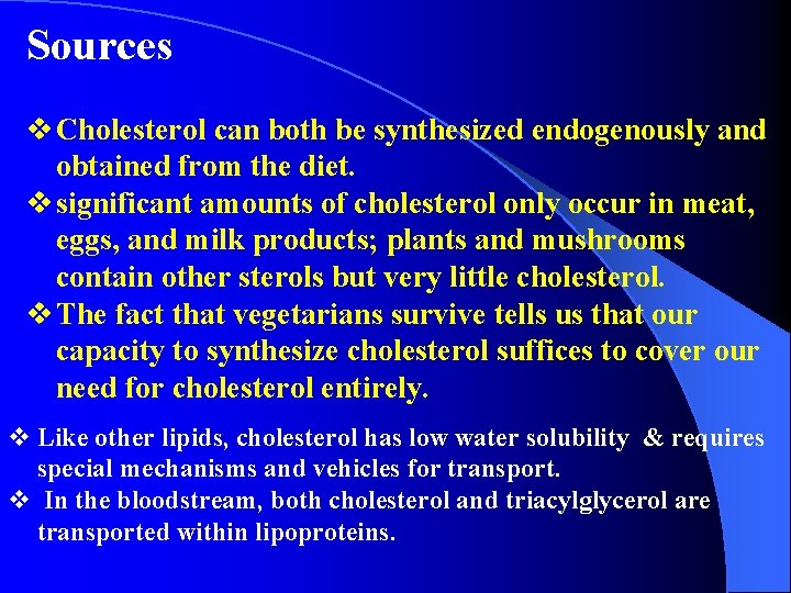 Dr ali albayati Lec 4 Cholesterol metabolism INTRODUCTION