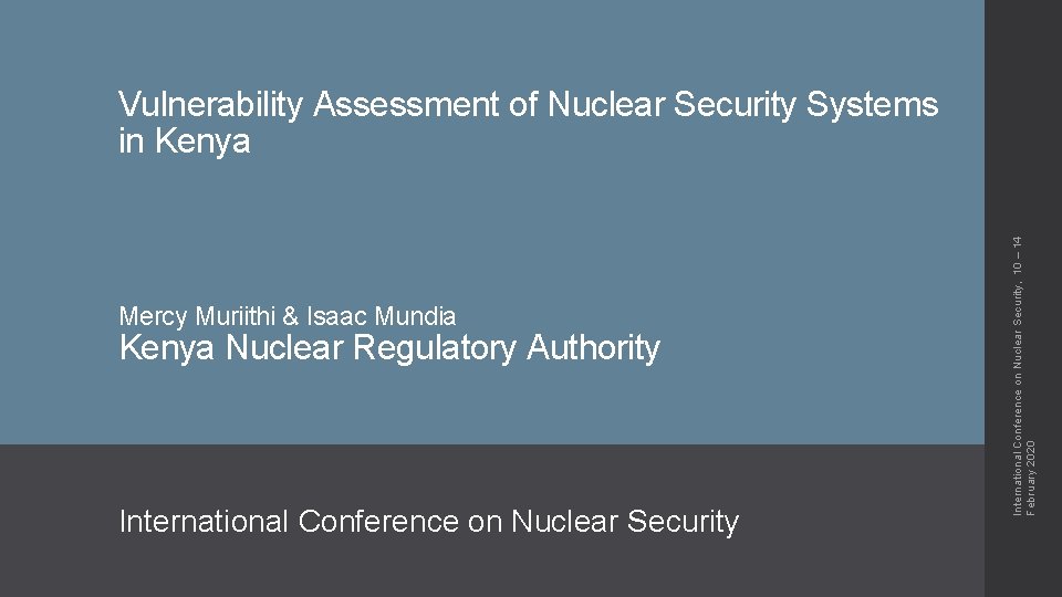 Mercy Muriithi Isaac Mundia Kenya Nuclear Regulatory Authority