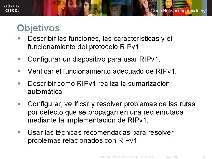 RIP versin 1 Conceptos y protocolos de enrutamiento