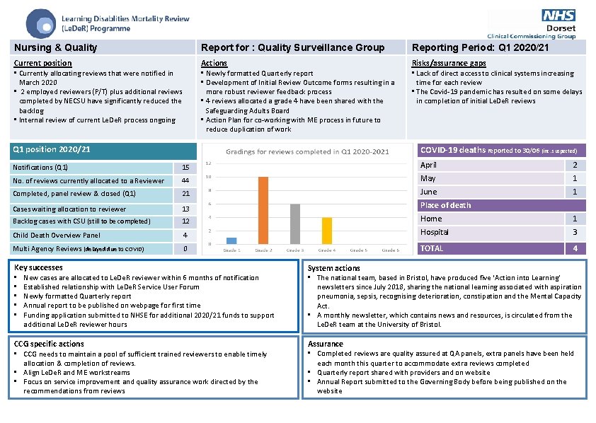 Nursing Quality Report for Quality Surveillance Group Reporting