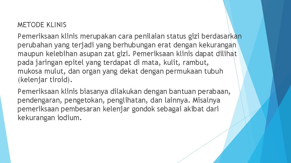ALAT UKUR MELALUI METODE BIOKIMIA dan METODA KLINIS