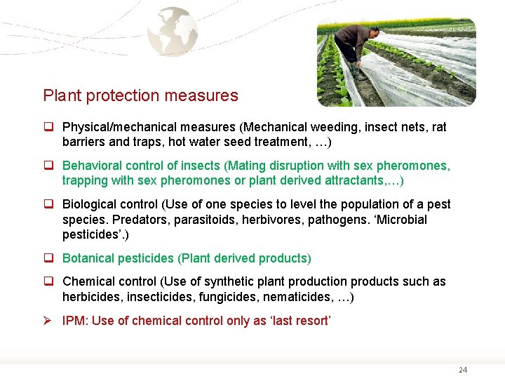 Modules on Sustainable Agriculture 10 MOSA Sustainable Plant