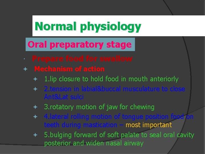 Dysphagia Ent Objectives Normal physiology Dysphagia Definition Cause
