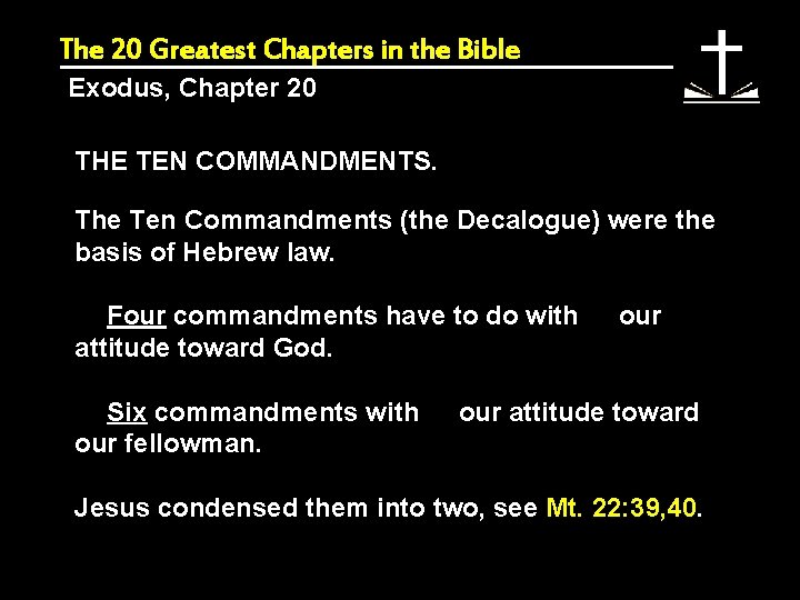 The 20 Greatest Chapters in the Bible The