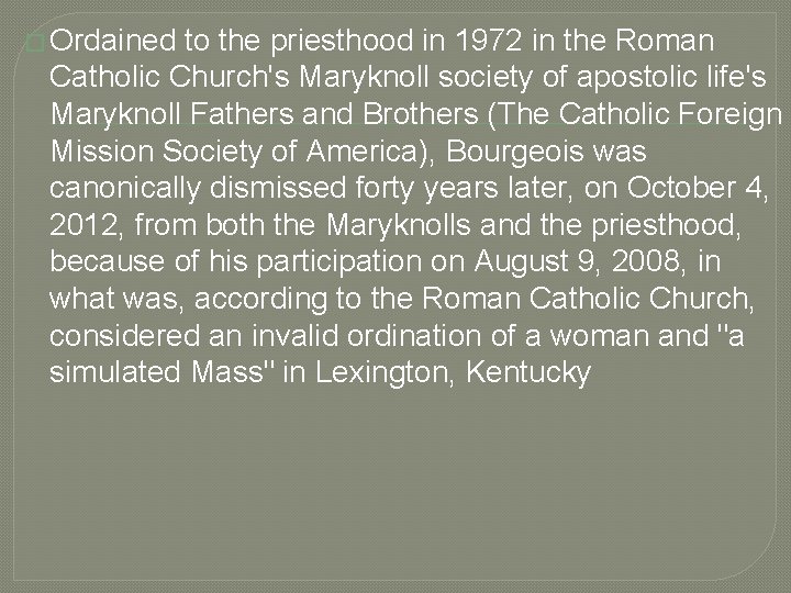 Fr Roy Bourgeois 1938 Leo R Sandy Roy
