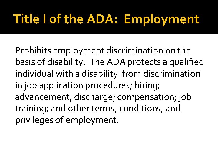 The ADA What Businesses and Job Seekers Need