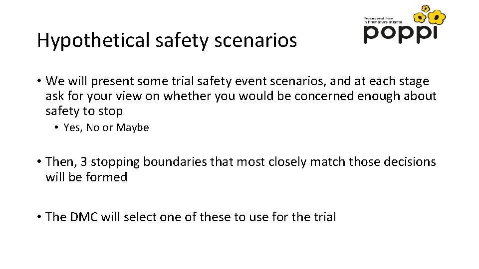 Setting up safety stopping boundaries for a phase