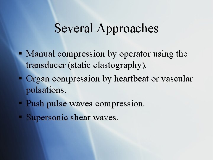 A new Ultrasound modality US Elastography Joel Chabriais