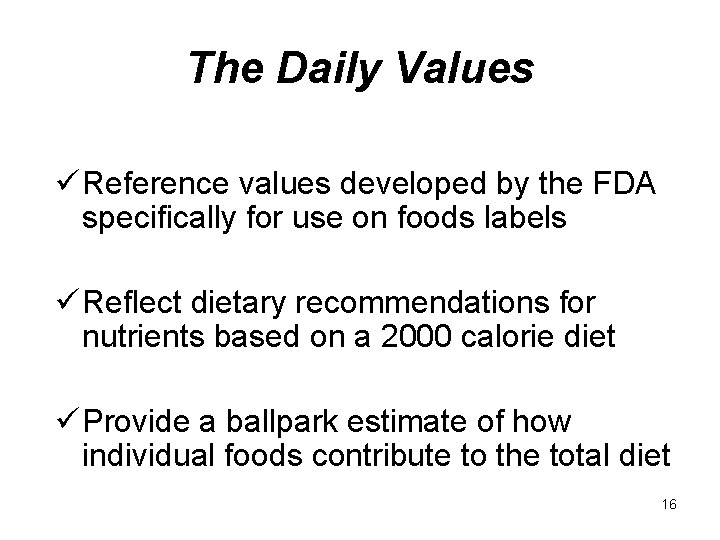 Planning A Healthy Diet 1 Diet Planning Principles