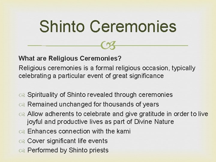 Shinto Traditions Practices Ceremonies Rituals and Festivals PRACTICES