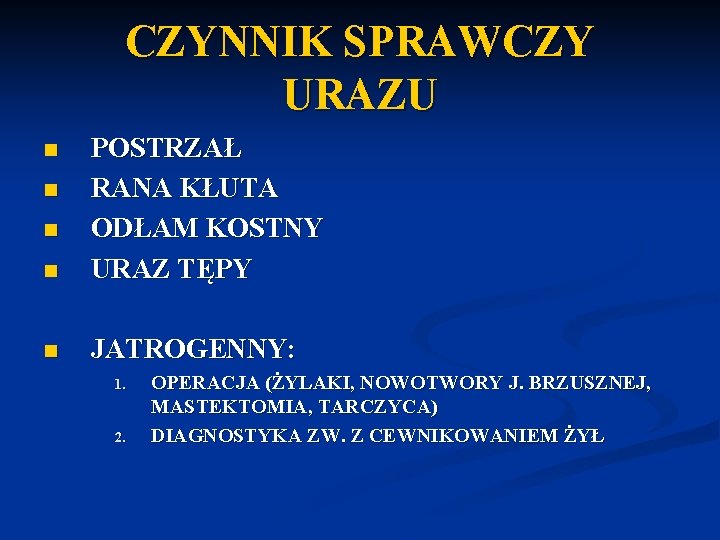 OSTRE CHOROBY Y Andrzej Chmura KLINIKA CHIRURGII OGLNEJ