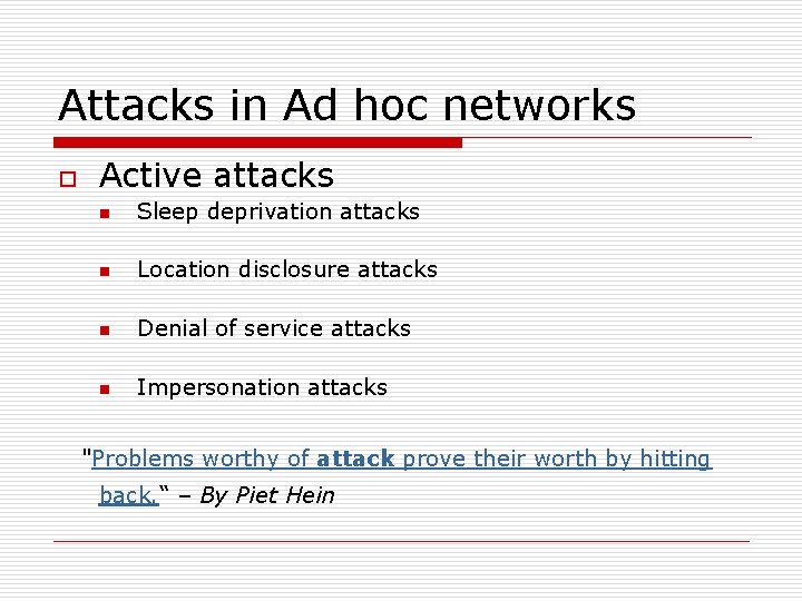 Survey on Areas of standardization For Securing Ad