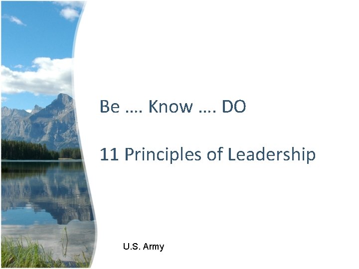 Leadership Agenda Introduction Leadership concepts Leadership defined Be