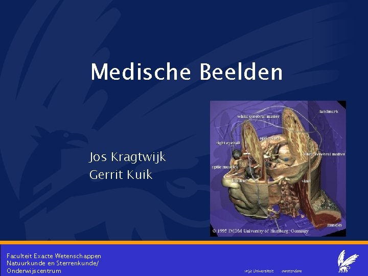 Medische Beelden Jos Kragtwijk Gerrit Kuik Faculteit Exacte