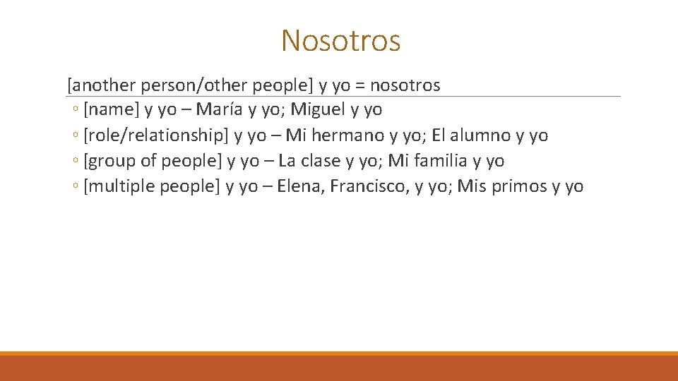 Regular AR Verbs PG 100 Section 1 Review