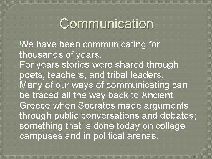 Communication Lecture 3 How Do We Communicate Verbally