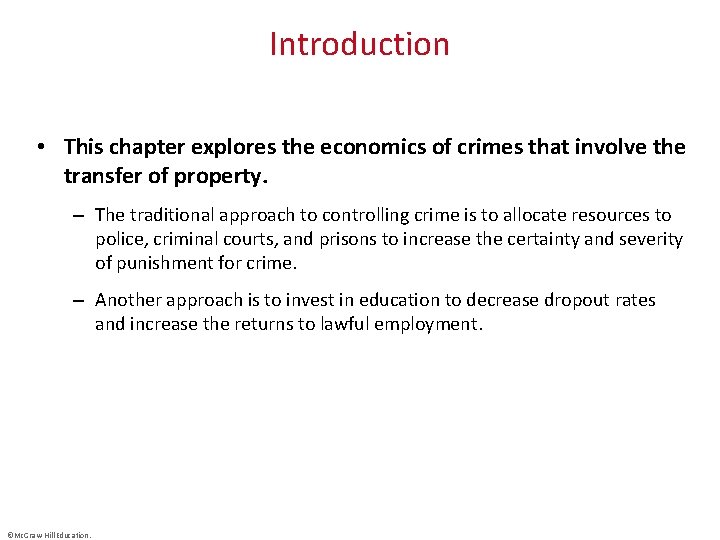 CHAPTER 23 Crime and Public Policy Mc GrawHill
